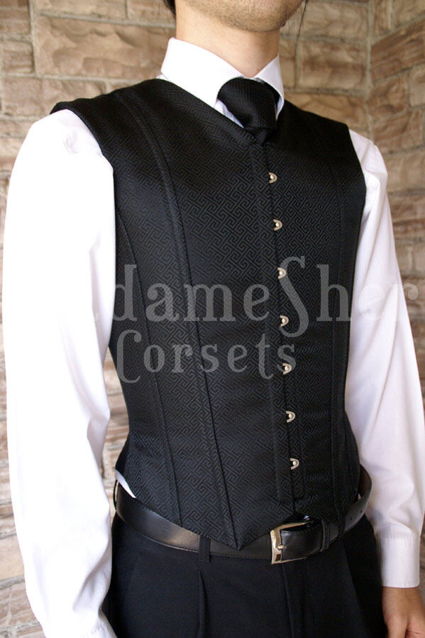 Corset Colete Masculino: Brocado - Madame Sher Corsets