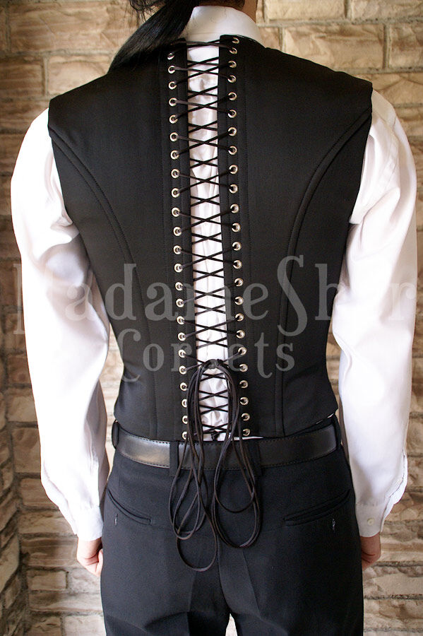 Corset Colete Masculino: Brocado - Madame Sher Corsets